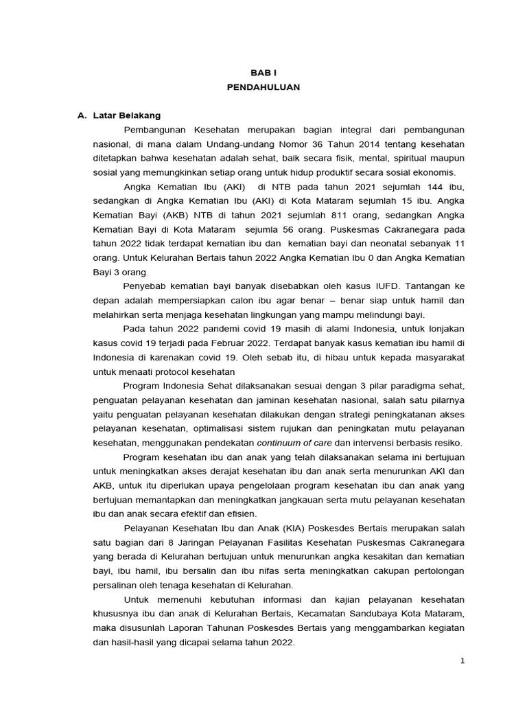 Laporan Kesehatan Bertais 2022 | PDF | Ilmu Sosial