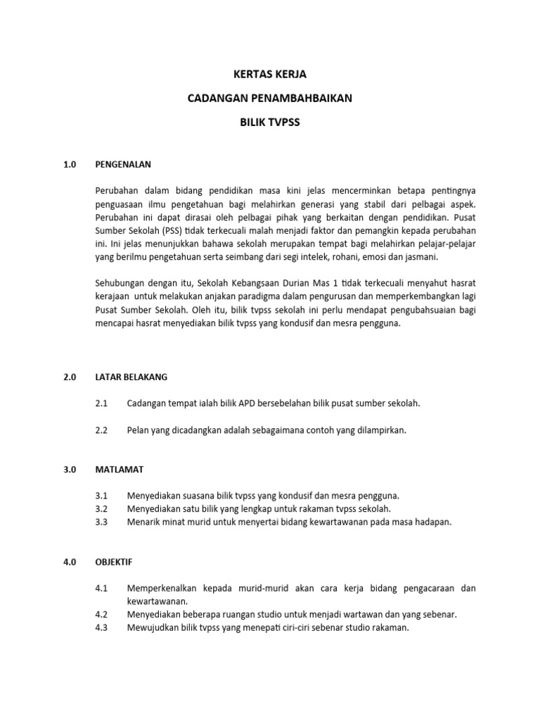 Kertas Kerja Tvpss Pdf