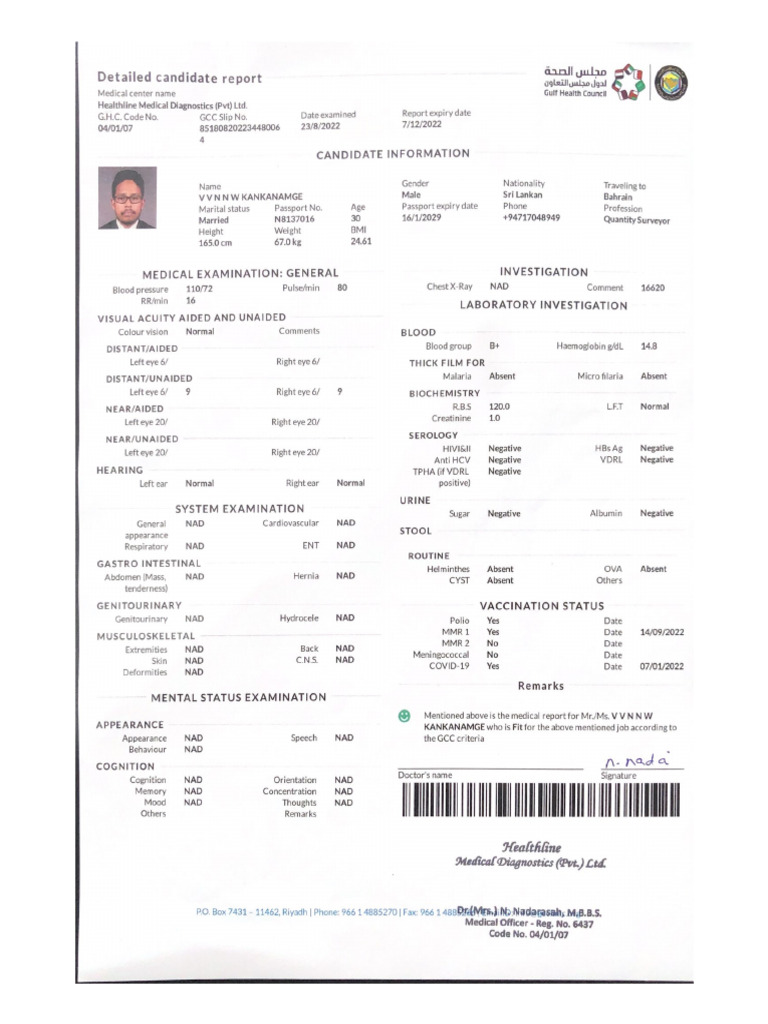 Detailed Candidate Report | PDF