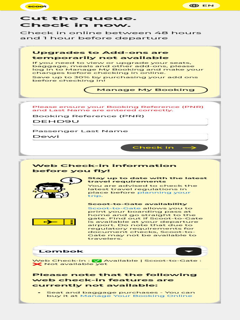 Check-In (Beta) Scoot | PDF