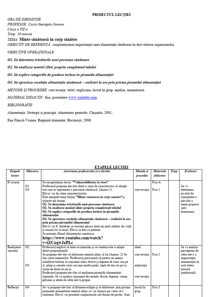 Minte Sanatoasa in Corp Sanatos Dirigentie VII | PDF
