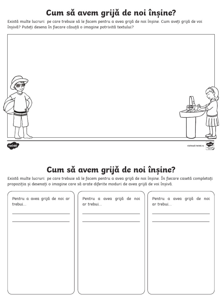 Totul Despre Mine - Cum Sa Am Grija de Mine - Fisa | PDF