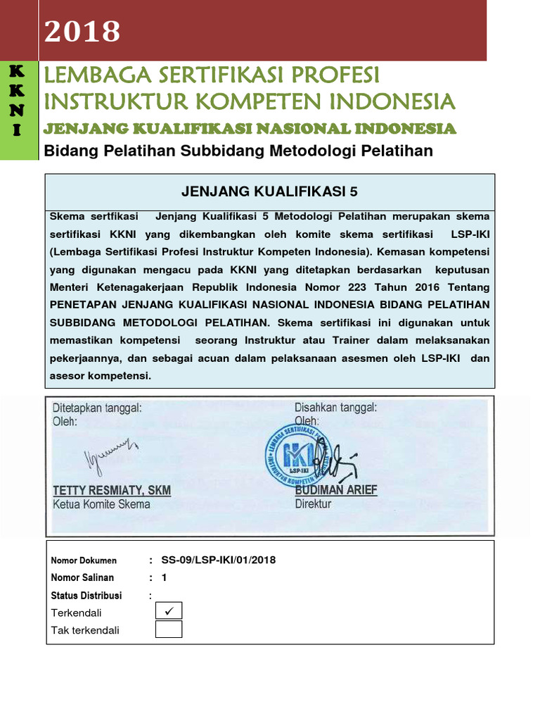Skema Jenjang Kualifikasi 5 (K5) | PDF