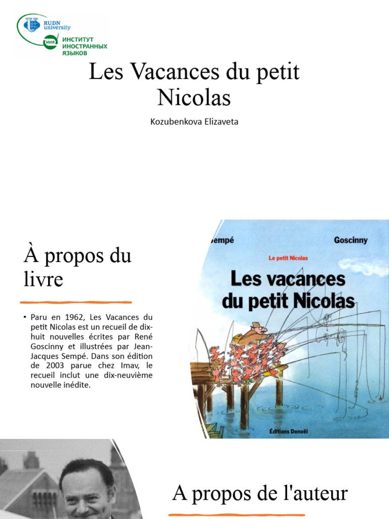 Les Vacances Du Petit Nicolas | PDF
