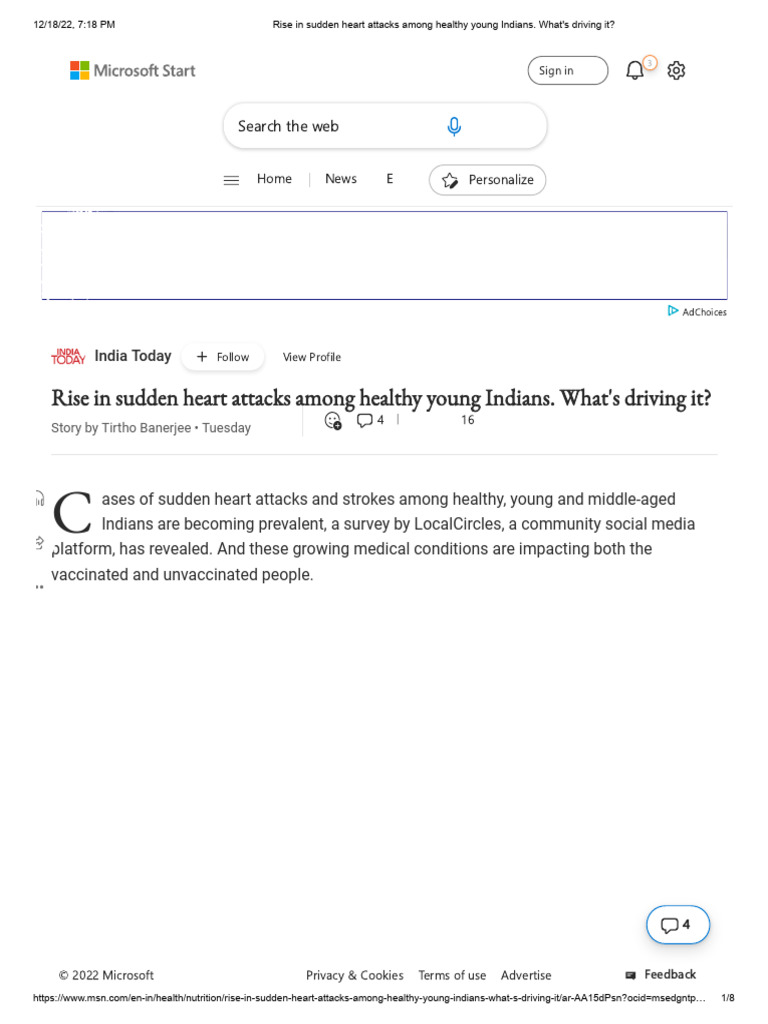 Rise in Sudden Heart Attacks Among Healthy Young Indians. What's ...