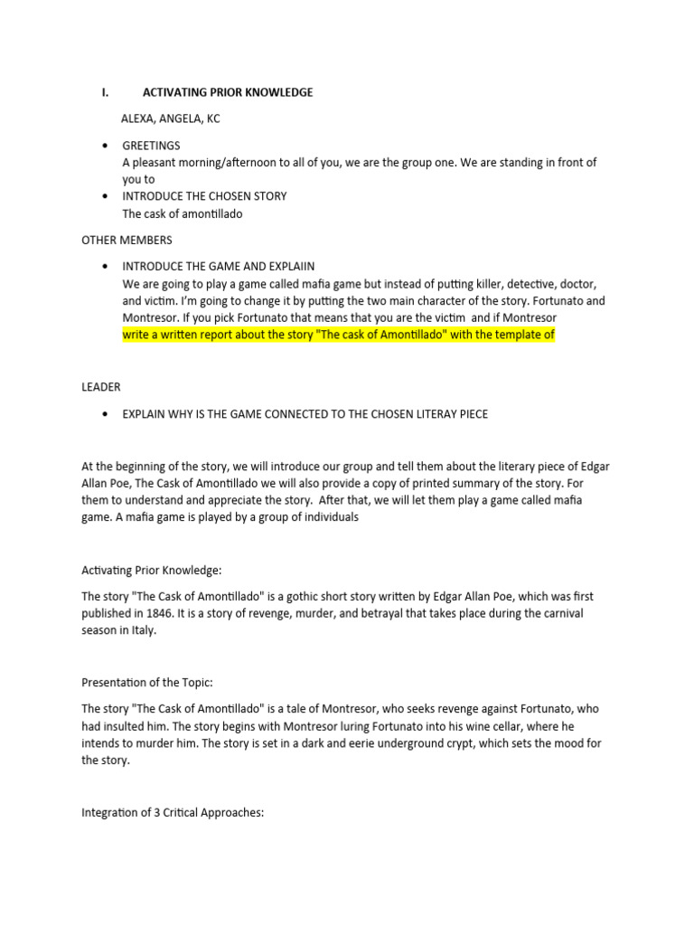 Activating Prior Knowledge | PDF