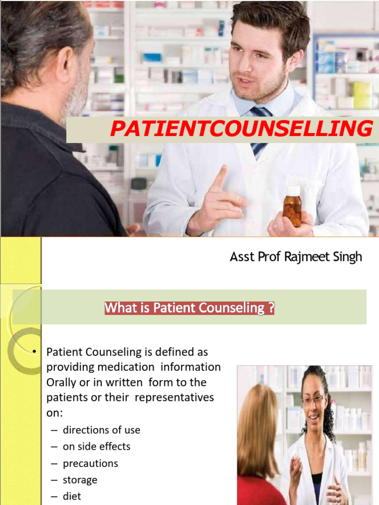 Patient Counseling Steps for Pharmacists | PDF | Self-Improvement ...