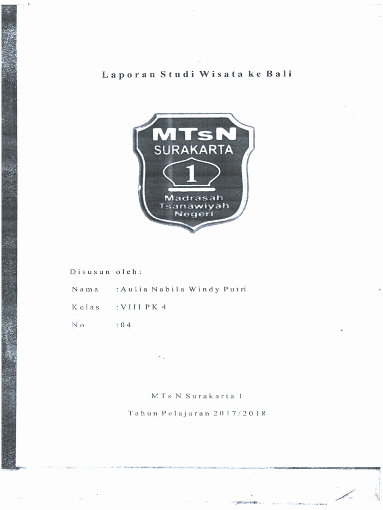 Contoh Laporan Studi Wisata Ke Bali | PDF