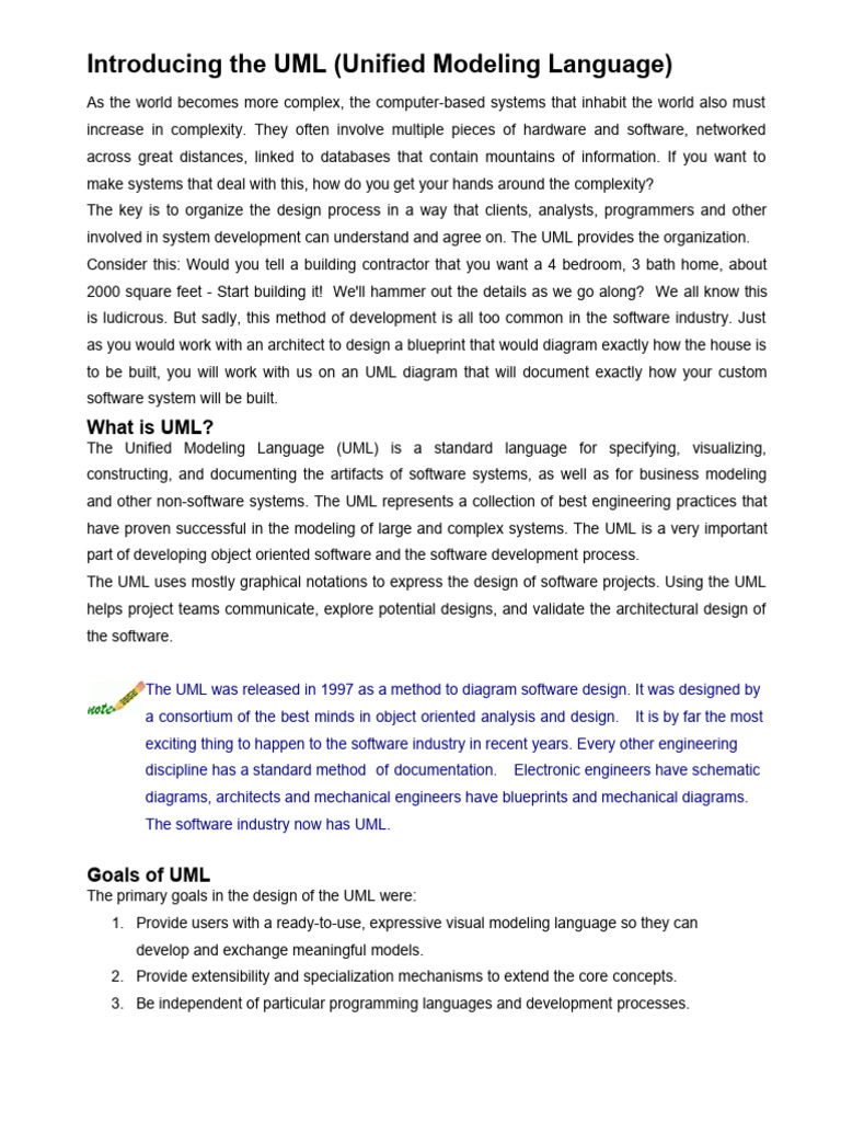 UML Complete Notes | PDF