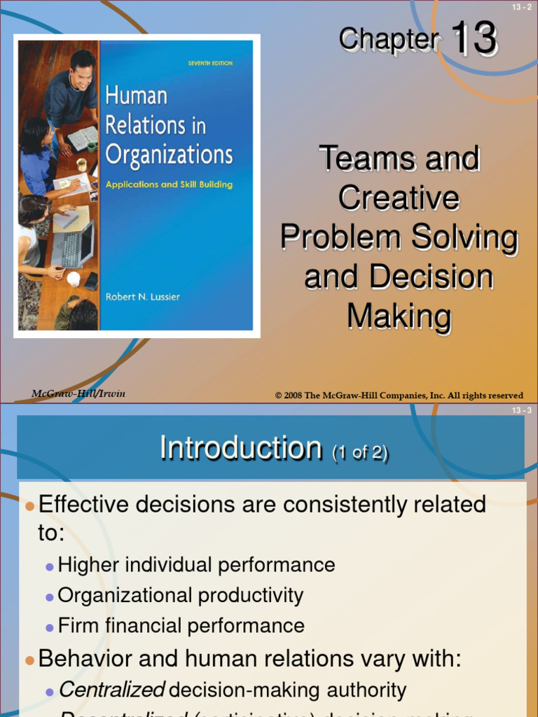 MGTA160 - Chap013 - New - Without Cancelled Slides | PDF | Decision Making | Creativity