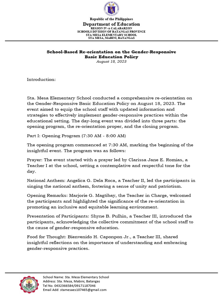 GAD-NARRATIVE-REPORT-AUGUST-18-2023 (1) | PDF