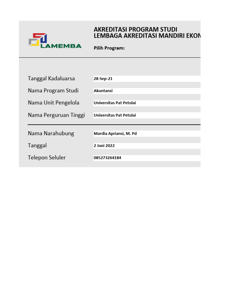 DPKS LAMEMBA Akuntansi UPP | PDF
