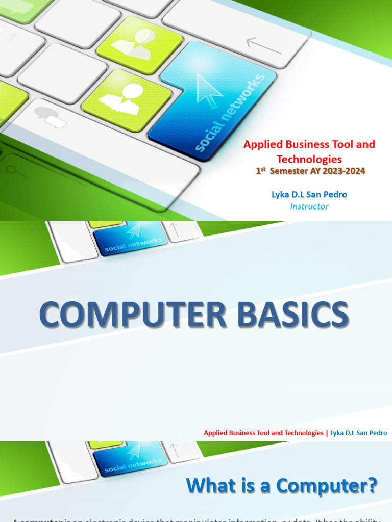Computer-Basics-Lesson-1-2 | PDF