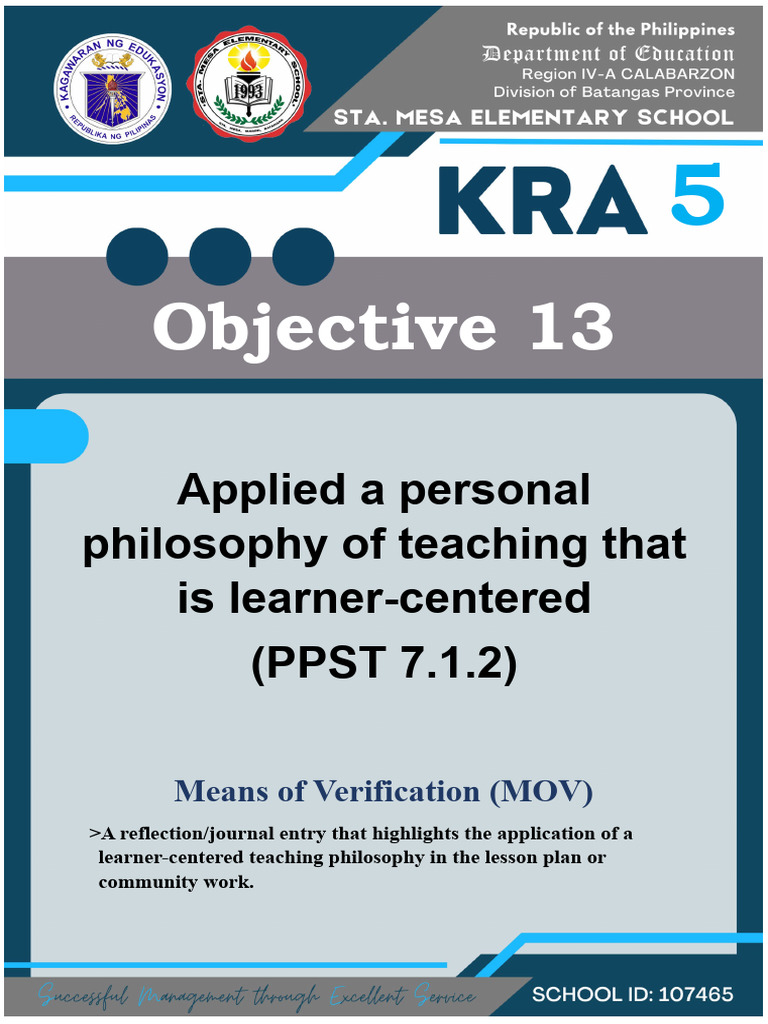 rpms-2022-2023-objectives-KRA5 | PDF