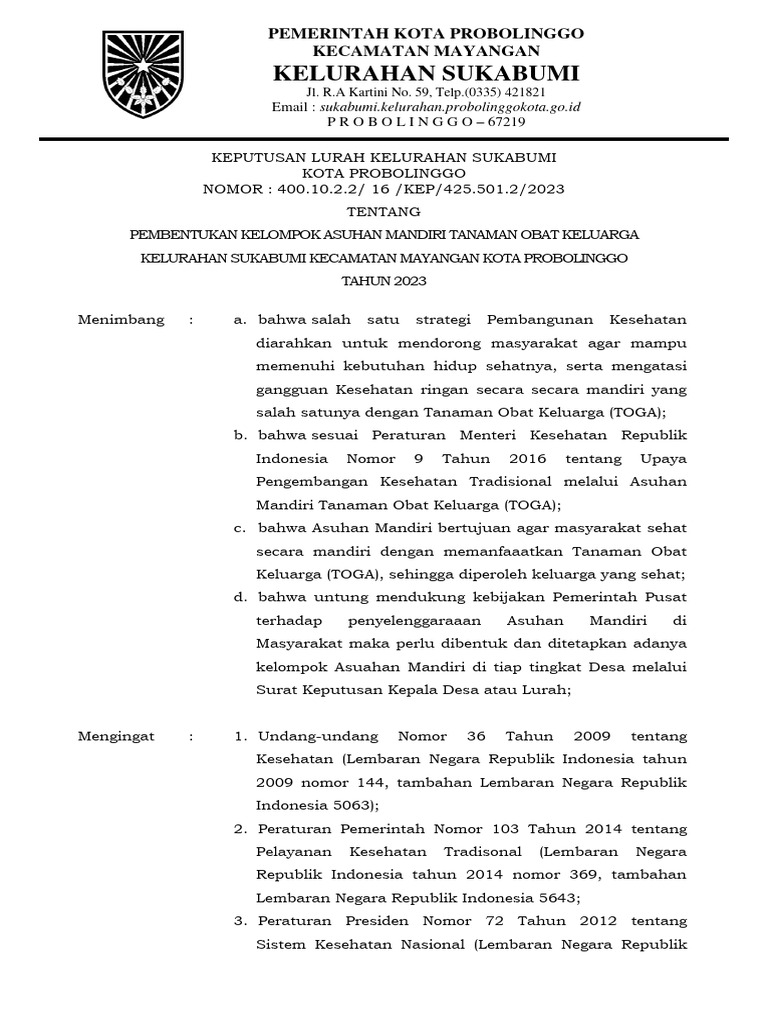 SK Asman Toga Sukabumi | PDF