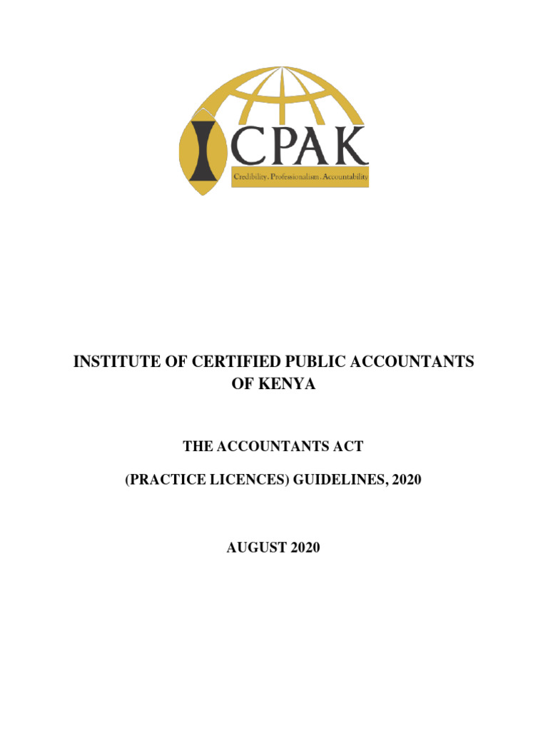 Final Draft ICPAK Guidelines Licences Amended | PDF