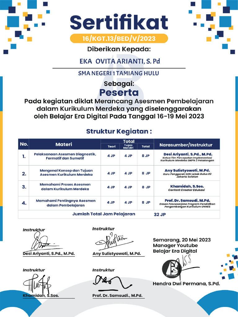 Sertifikat RM 2023 | PDF