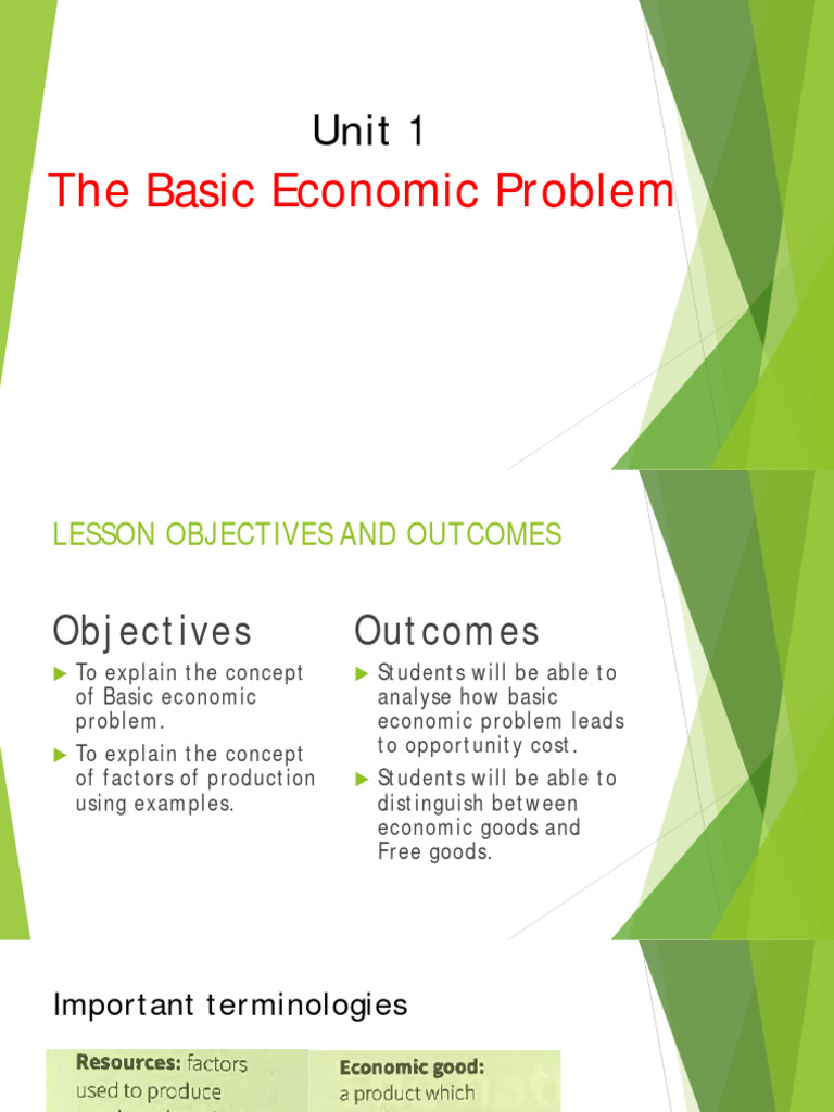 Basic Economic Problem - Updated | PDF