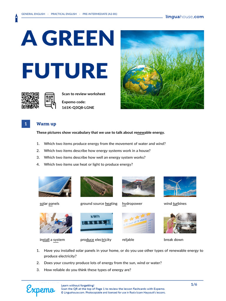Renewable Energy Vocabulary & Concepts | PDF | Science & Mathematics