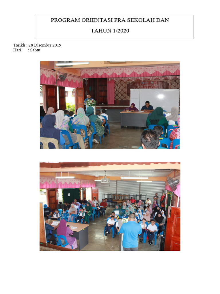 Program Orientasi Pra Sekolah Dan | PDF