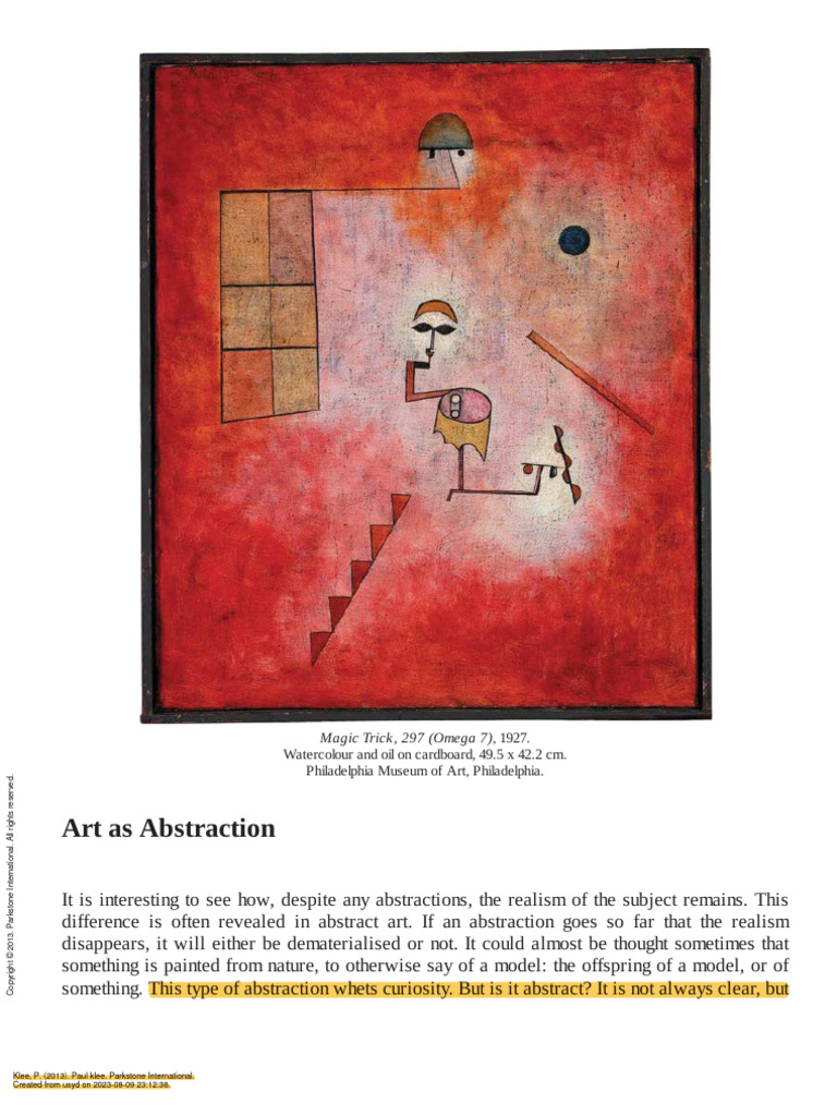 Paul Klee - (THEORETICAL WRITINGS) | PDF
