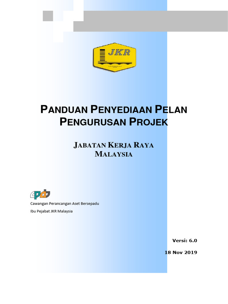 JKR Project Management Plan Guidelines | PDF