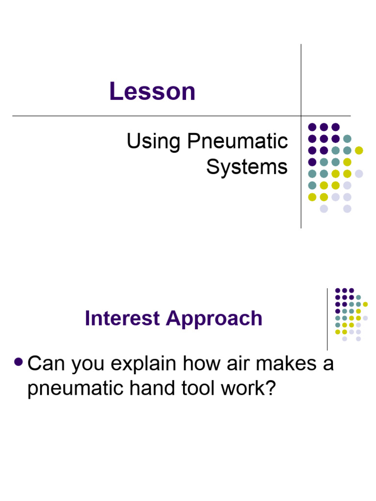 Pneumatic Systems Presentation Pdf