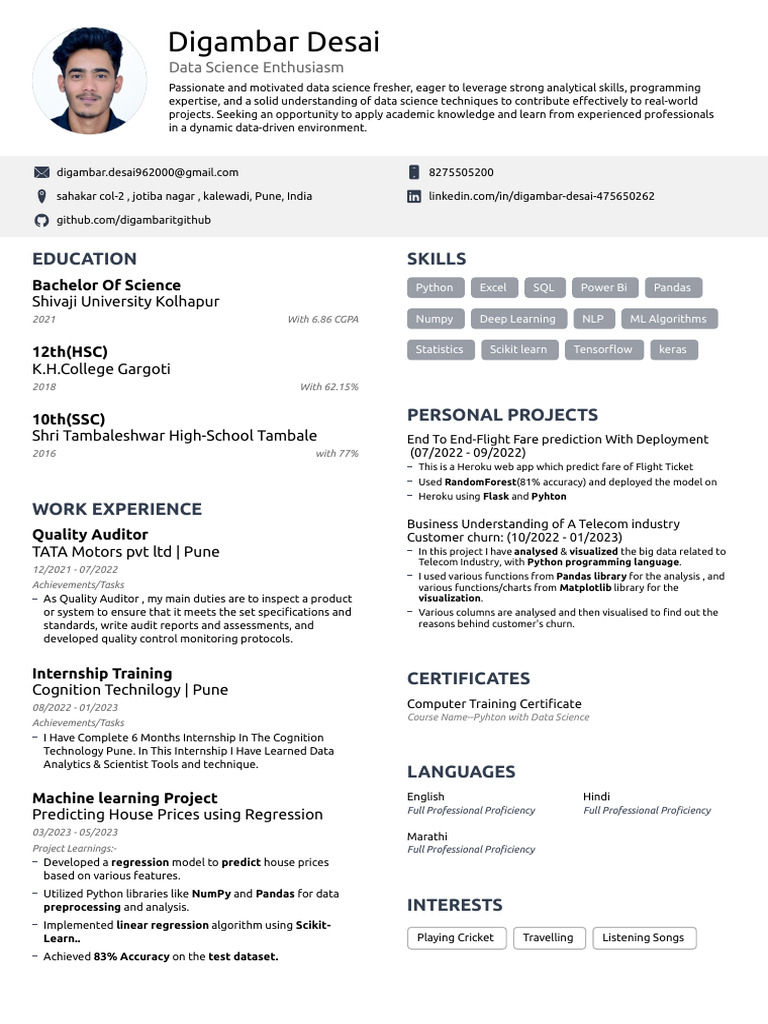 Digambar DS Resume | PDF