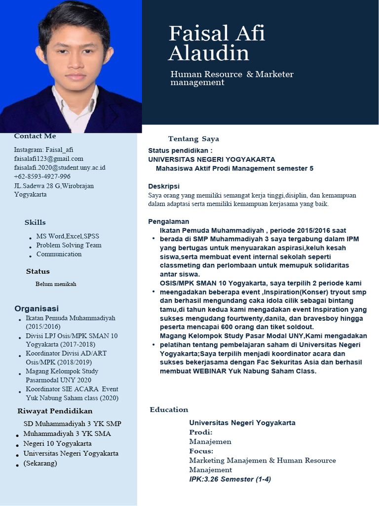 Blue White Color Blocks Software Engineer CV-1 | PDF