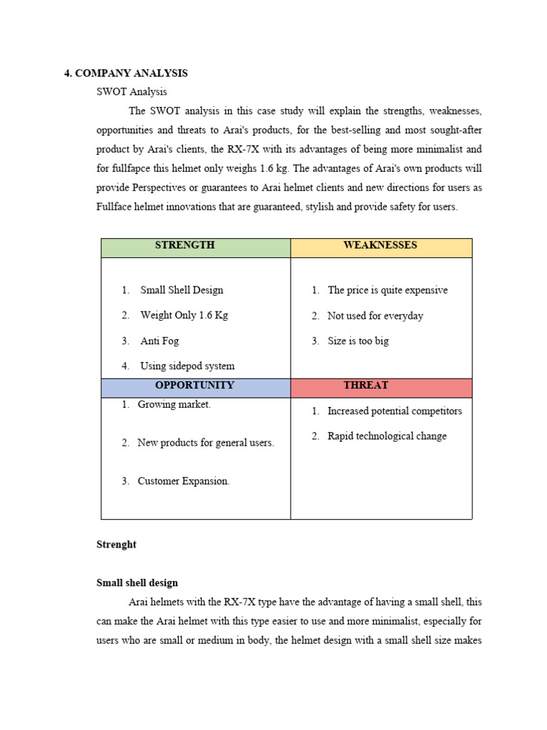 Company Analysis (SWOT) | PDF