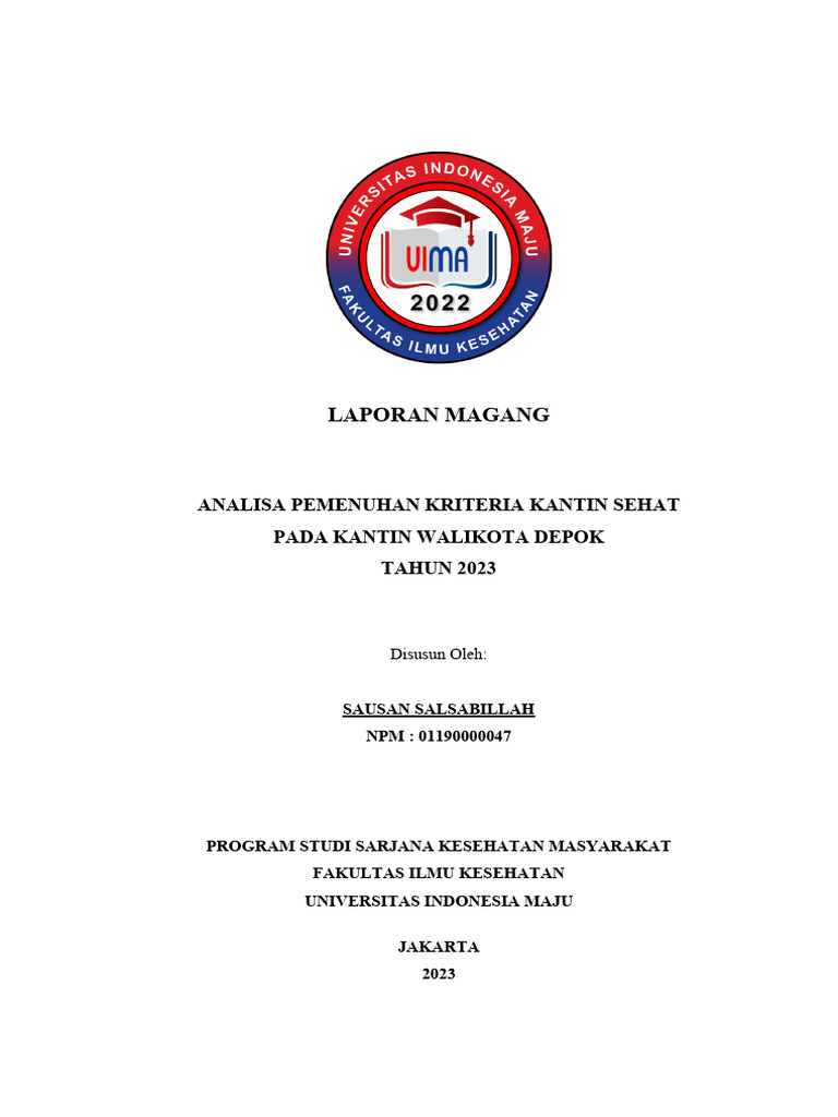 FORMAT LAPORAN MAGANG_UIMA | PDF