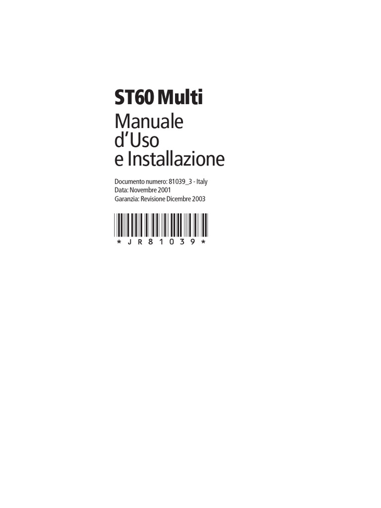 ST60 Multi Manuale | PDF
