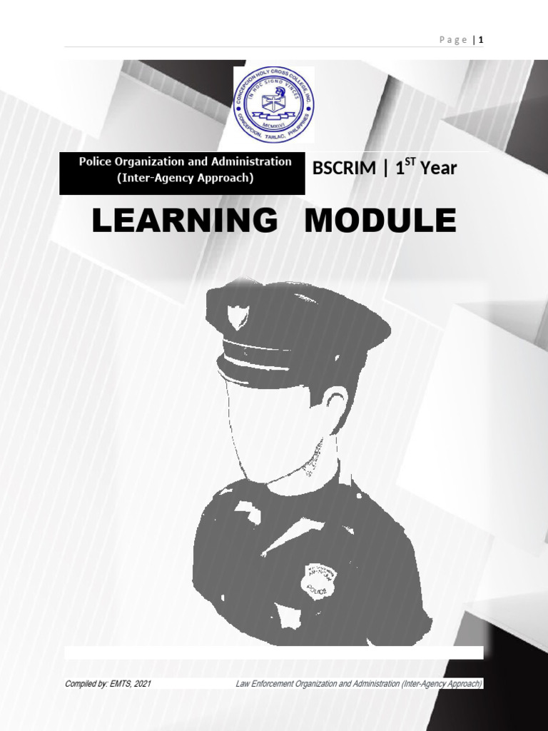 Law Enforcement Organization and Administration Inter Agency Approach ...