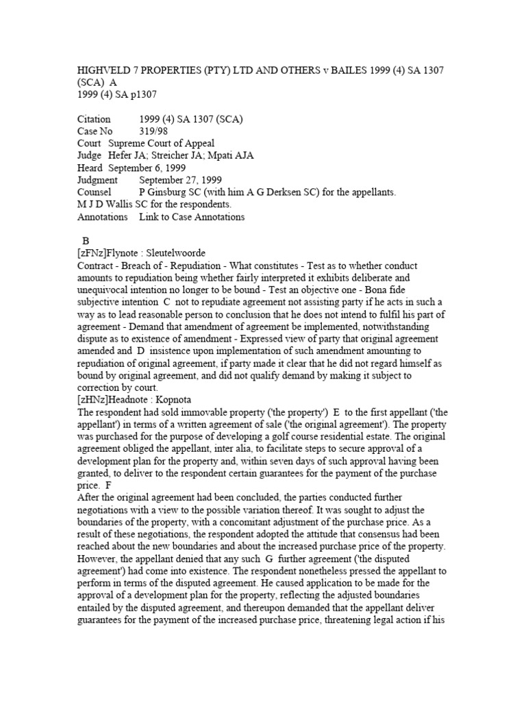 Highveld 7 1999 | PDF