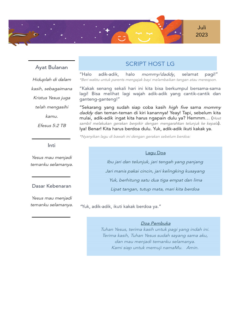 Baby_Class_-_Script_Host__(Juli_2023)_ | PDF