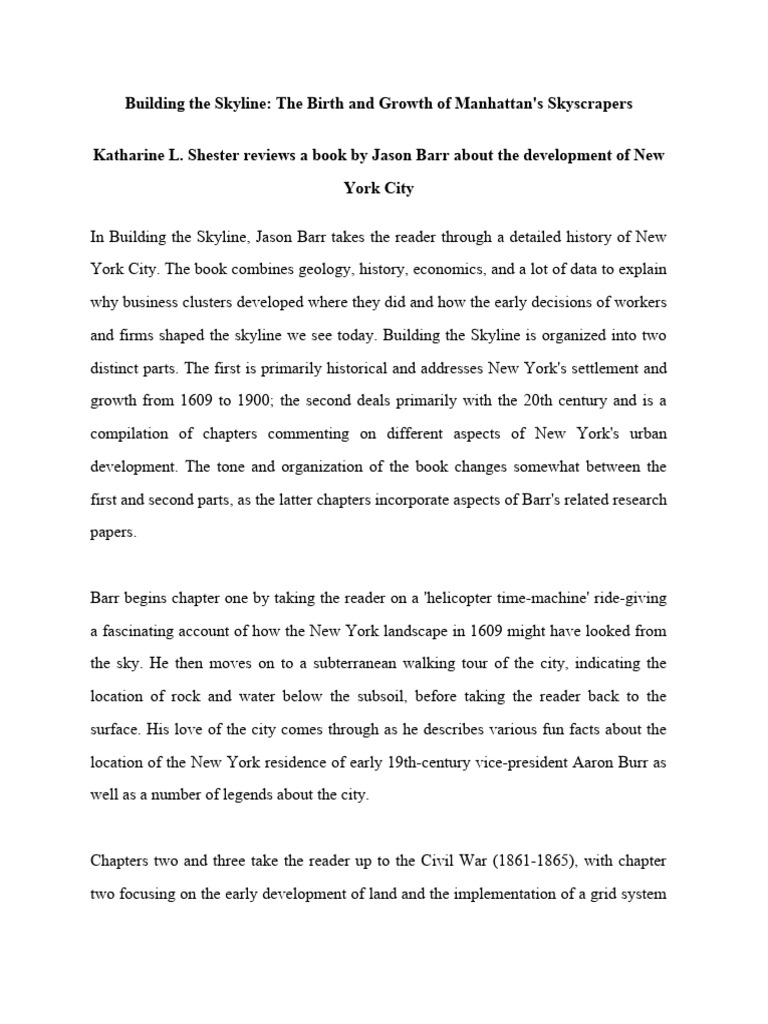 TEST 3 - PASSAGE 3 - Building The Skyline - The Birth and Growth of ...