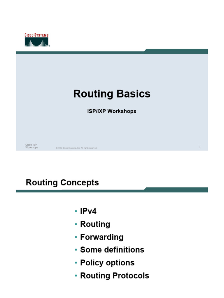 Cisco Routing Basics | PDF