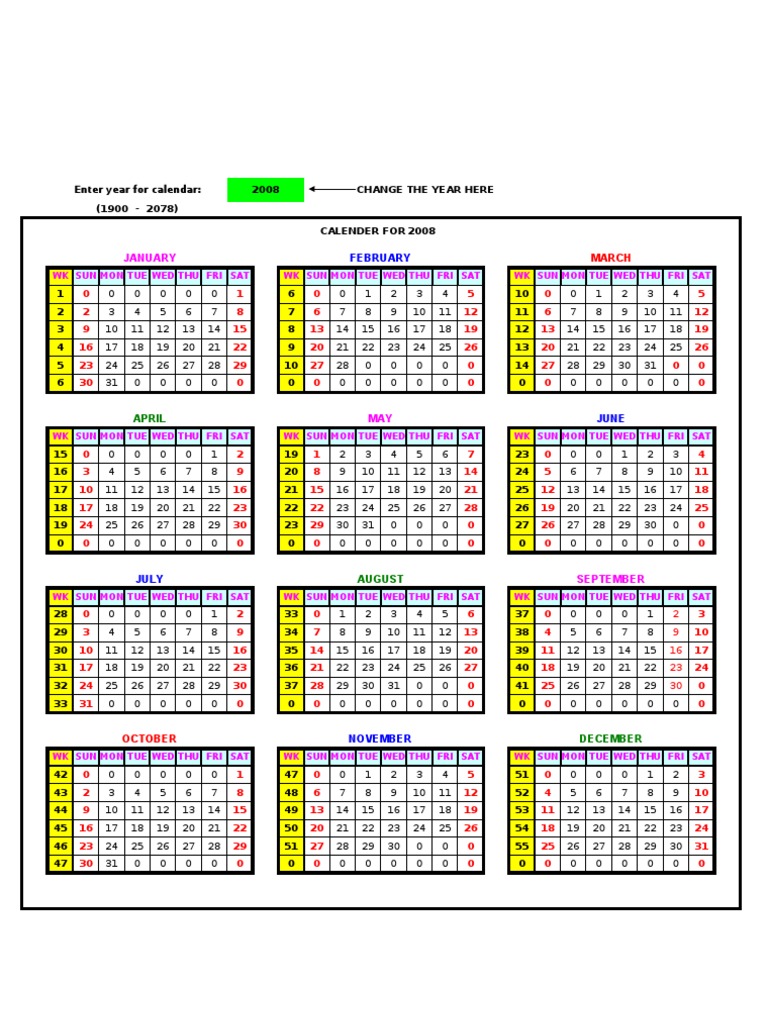 Calendar Until 2078 | PDF | Business