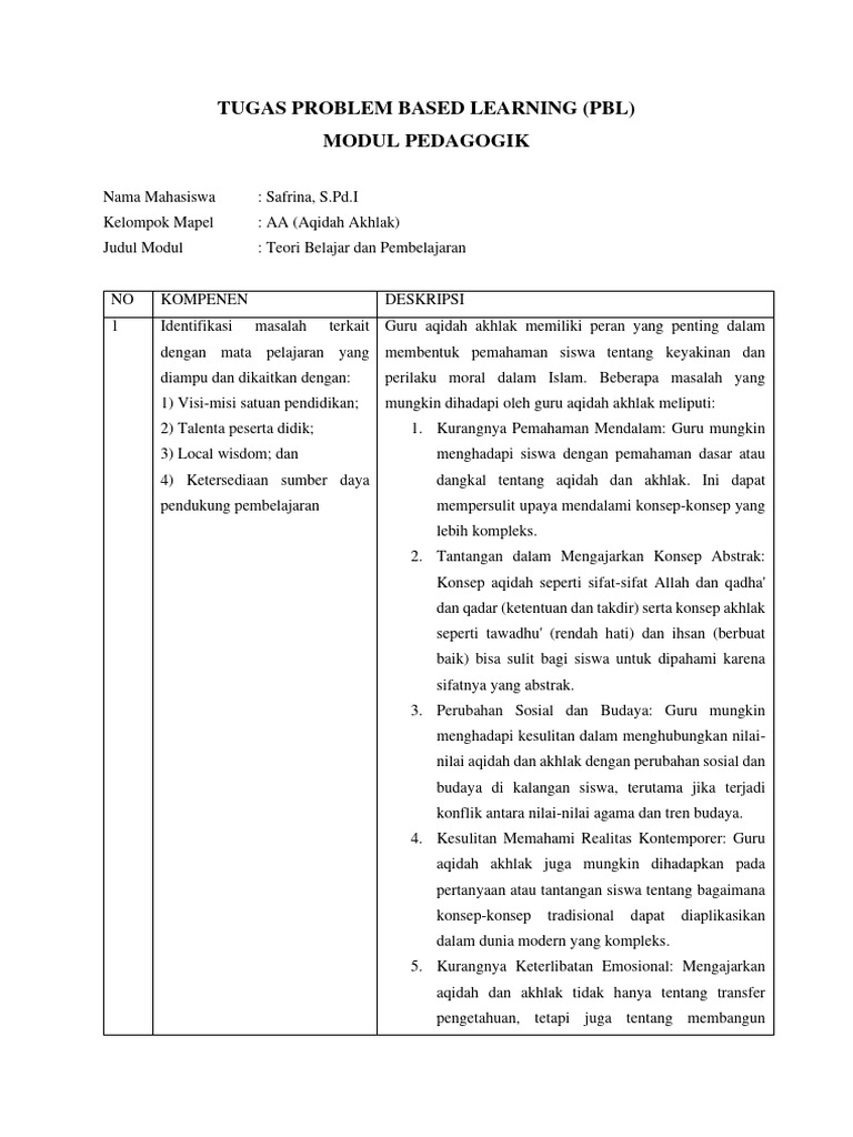 TUGAS PBL Modul 1 | PDF