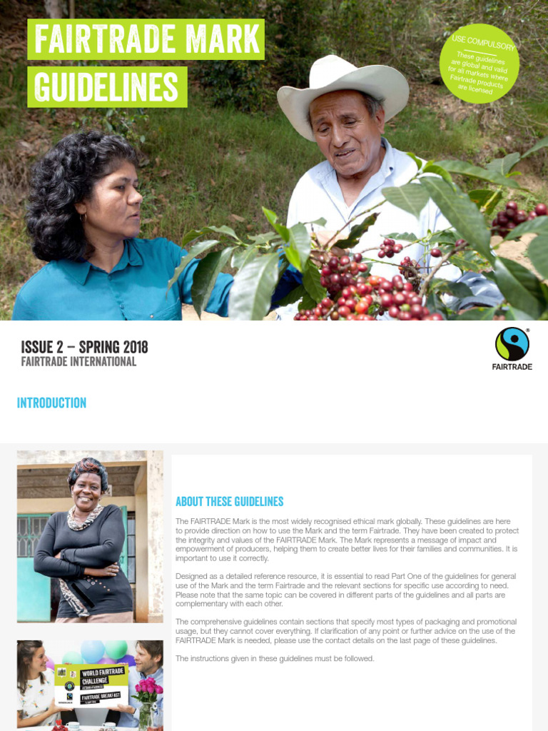 FAIRTRADE Mark Usage Guidelines | PDF | Fair Trade