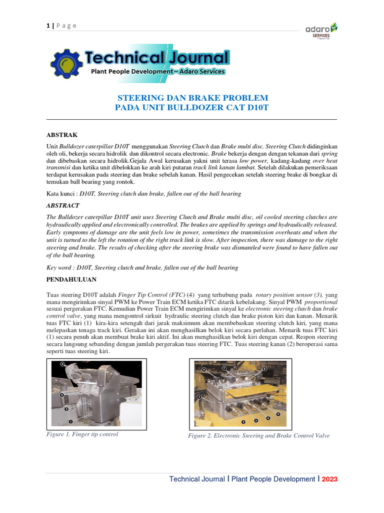 Steering Dan Brake Problem Pada Unit Bulldozer Cat D10T | PDF ...