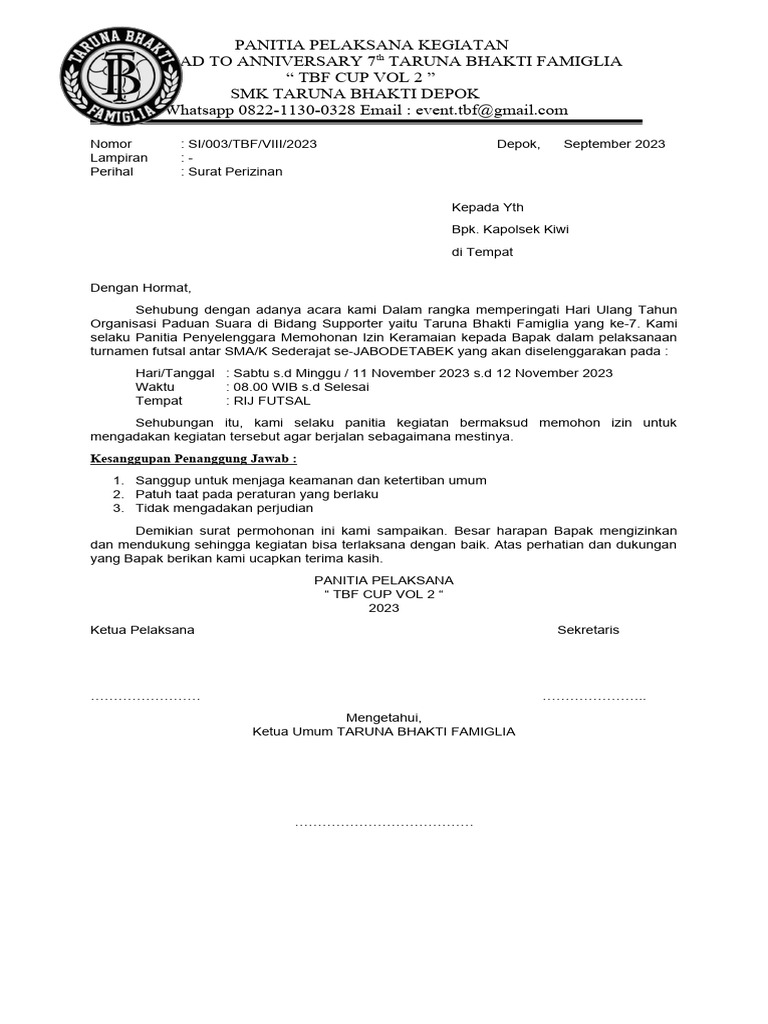 SURAT IZIN POLSEK | PDF