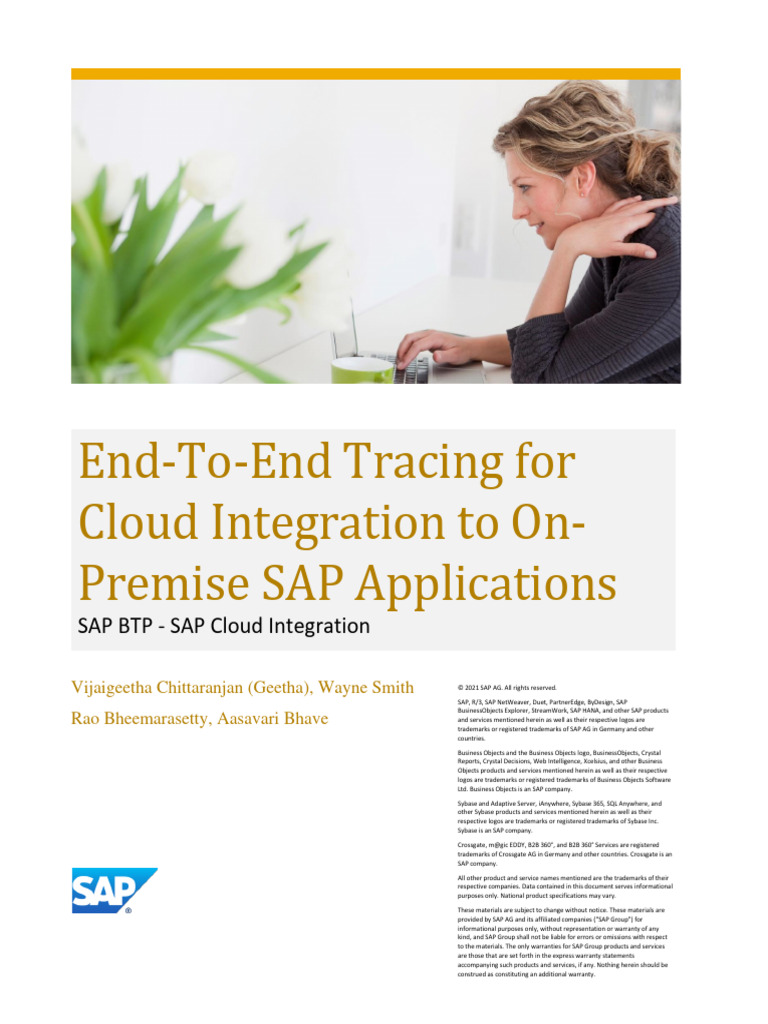 End To End Tracing For Cloud Integration To OnPremise Communication Final | PDF