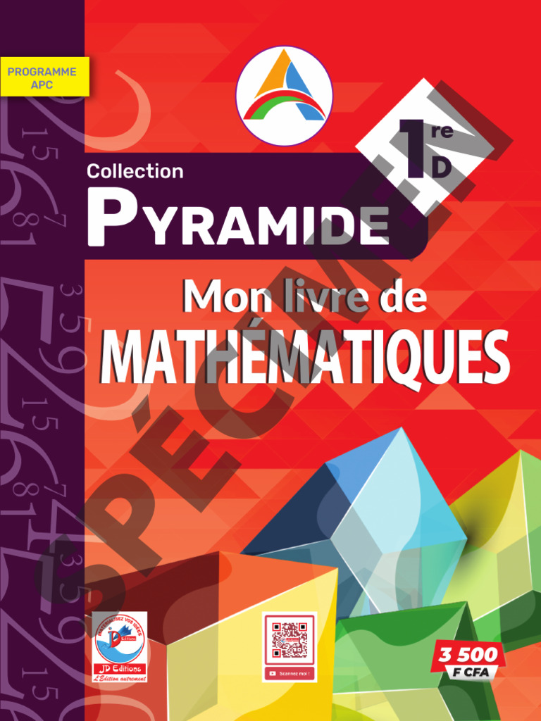 Manuel Math Pyramide 1ERE D SPECIMEN | PDF | Équation du second degré ...