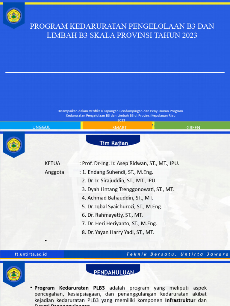 Tahapan Penyusunan Program Kedaruratan B3 Dan Limbah B3 (PLB3) Tahun 2023 | PDF
