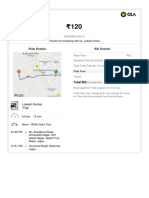 Sample of Ola Bill For Edit | PDF | Invoice | Services (Economics)
