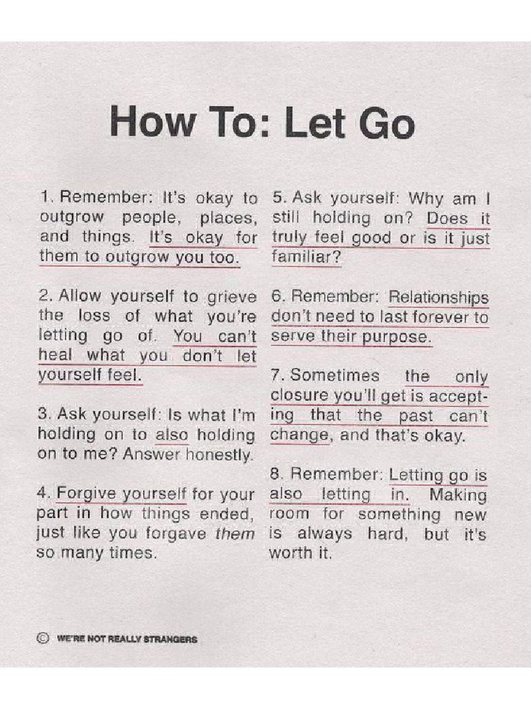How to let go | PDF