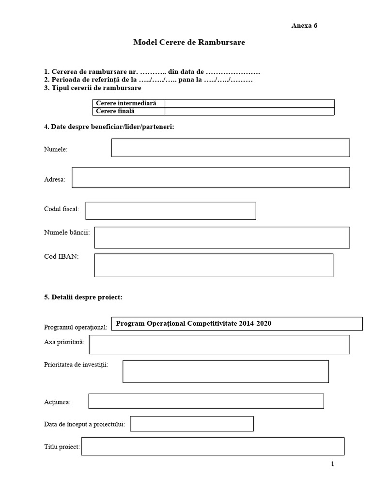 anexa6-cerere-de-rambursare | PDF