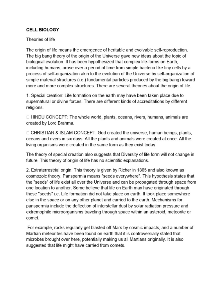 Biology Lecture Notes | PDF