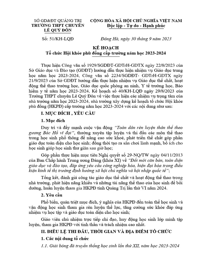 51 30.9.2023 KH tổ chức HKPĐ cấp trường năm học 2023 2024.signed.signed | PDF